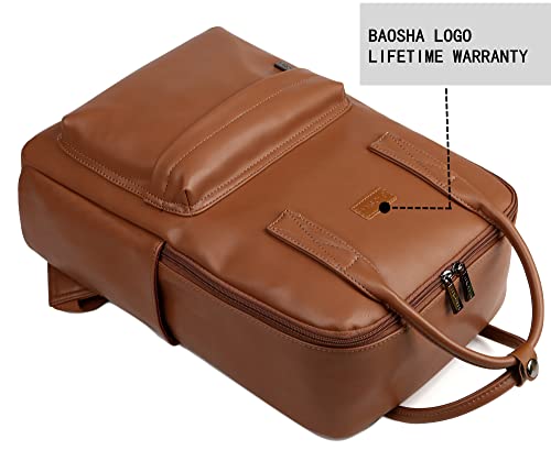 Leather Backpack for Women Travel Backpack Purse Small Cute School College Backpack for Girl BP-29 (Brown)