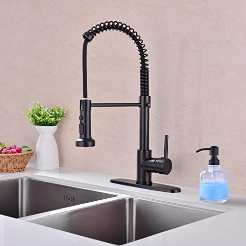 EKRTE Clear Glass Soap Dispenser, Hand Soap Dispenser with 304 Stainless Steel Soap Dispenser Pump, Matte Black Liquid Lotion Soap Dispenser Soap Dispenser for Kitchen Sink and Bathroom
