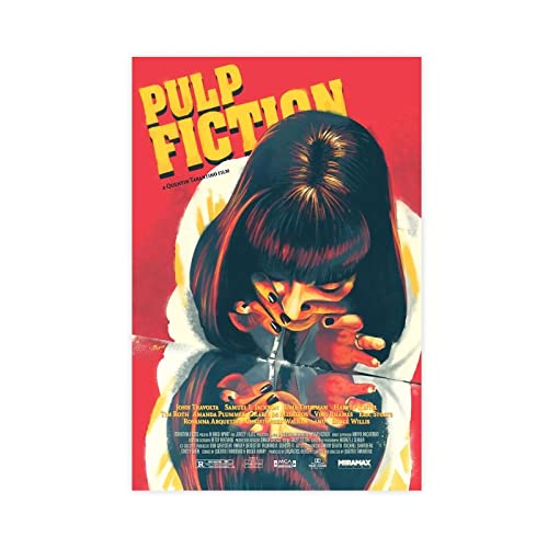 WSDJ Pulp Fiction Movie Art Poster 2 Canvas Poster Wall Art Decor Print Picture Paintings for Living Room Bedroom Decoration Poster Unframe:12x18inch(30x45cm)