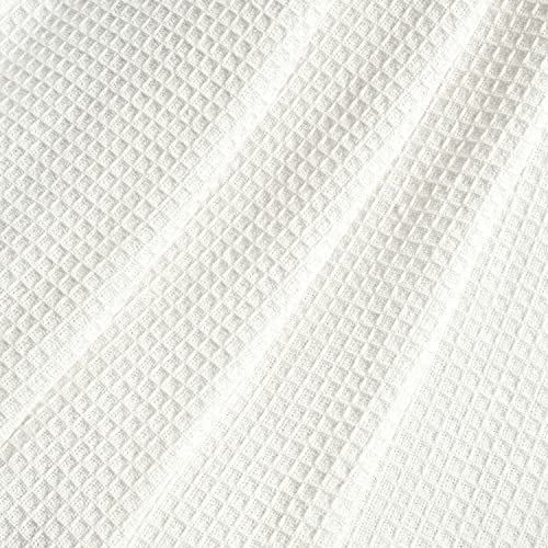Lush Decor Waffle Cotton Knit Throw Blanket, 60" x 50", White