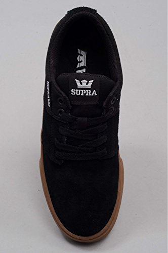 SUPRA Men's Stacks Vulc II Skate Shoe, Black-Gum, 14.5