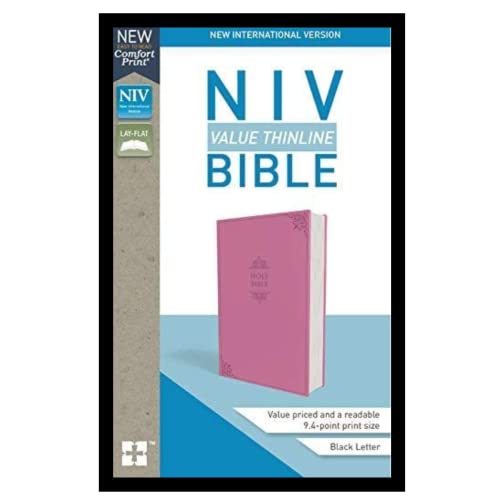 Personalized Custom Text Your Name NIV Value Thinline Bible Comfort Print Leathersoft Orchid New International Version Bible Custom Made Gift for Baptism Christenings Birthdays Celebrations