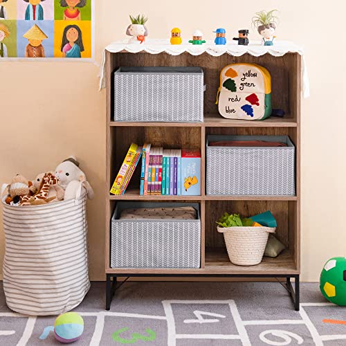 GRANNY SAYS Bundle of 3-Pack Storage Bins for Closet & 3-Pack Rectangle Lidless Storage Bins