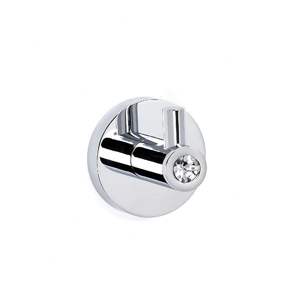 Alno C8380-PC Contemporary I Crystal Modern Robe Hooks, Polished Chrome