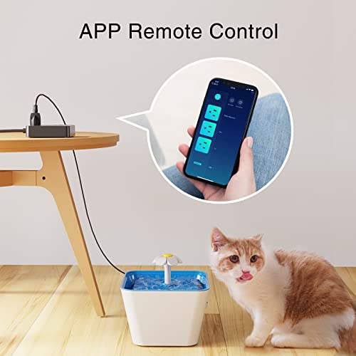 GHome Smart Power Strip, 3 USB Ports and 3 Individually Controlled Smart Outlets, WiFi Surge Protector Works with Alexa Google Home, Home Office Cruise Ship Travel Multi-Plug Extender Flat Plug, 10A