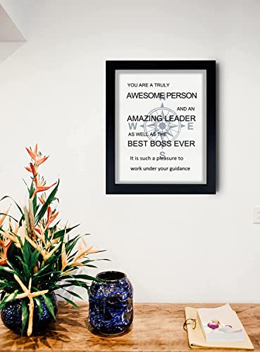 Cool Office Art Decor, Black Picture Frame 8x10, Wooden Photo Frame, Cleal Hanging Wood Poster Frame 9x11"