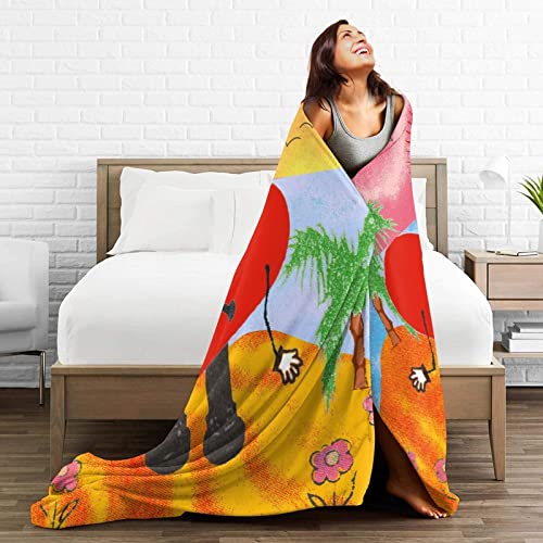 Throw Blankets Bad Cute Bunny Blanket Bedding Blankets Sofa Blankets Flannel Blankets Air Conditioning Blanket Multicolor 50inchx40inch