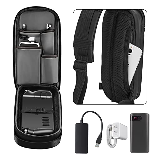 MVRPDXC Carrying Case for Steam Deck Console & Accessories, Shockproof Hard Shell Protective Crossbody Shoulder Chest Backpack with Pockets Fit Console for Travel and Home Storage