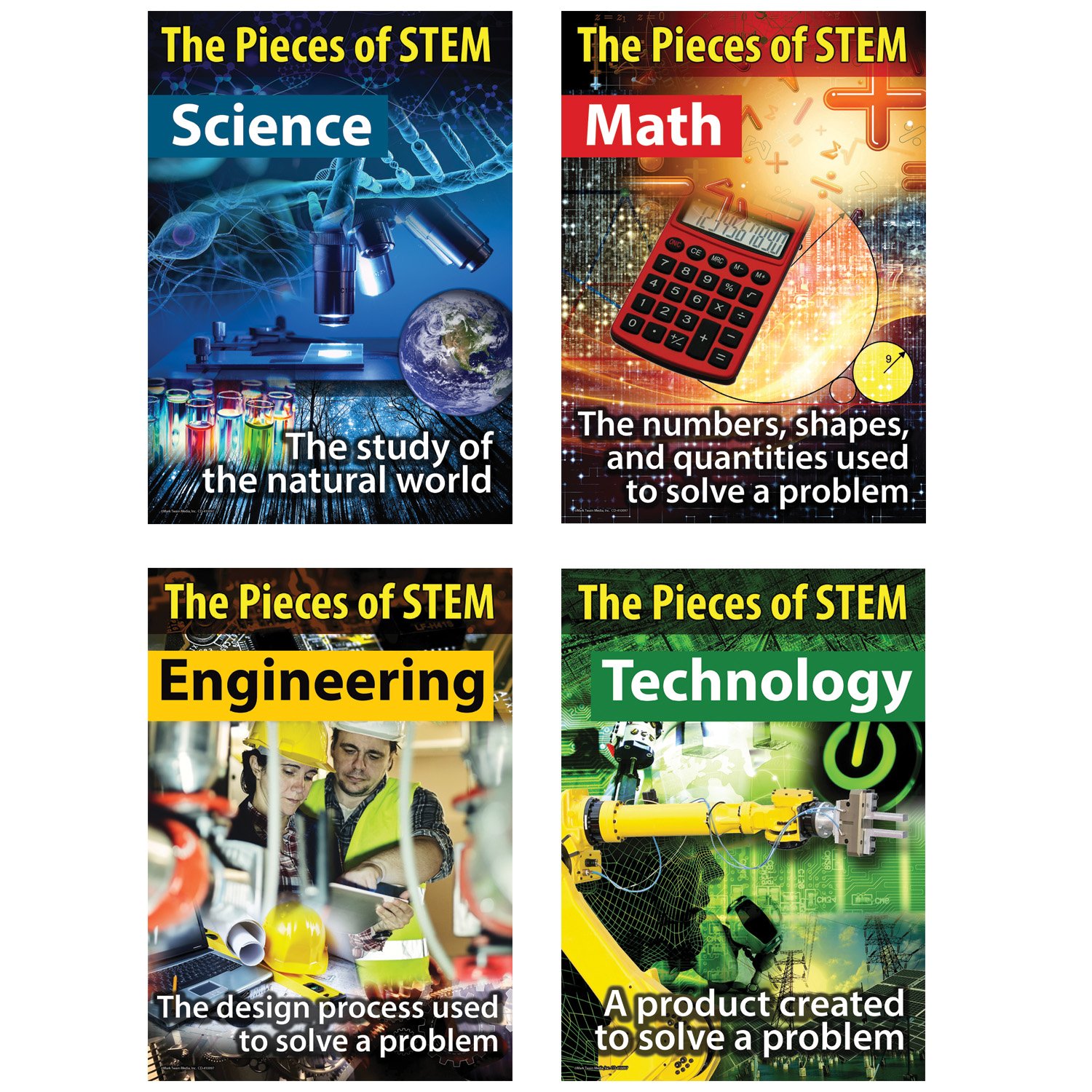 Mark Twain STEM Bulletin Board Set, 17" x 24", Multicolor