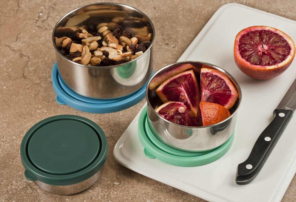 MIRA Stainless Steel Lunch Containers - 3-Piece Nesting Food Storage Set - BPA-Free Reusable Boxes for Meals & Snacks (Blue/Emerald/Teal)