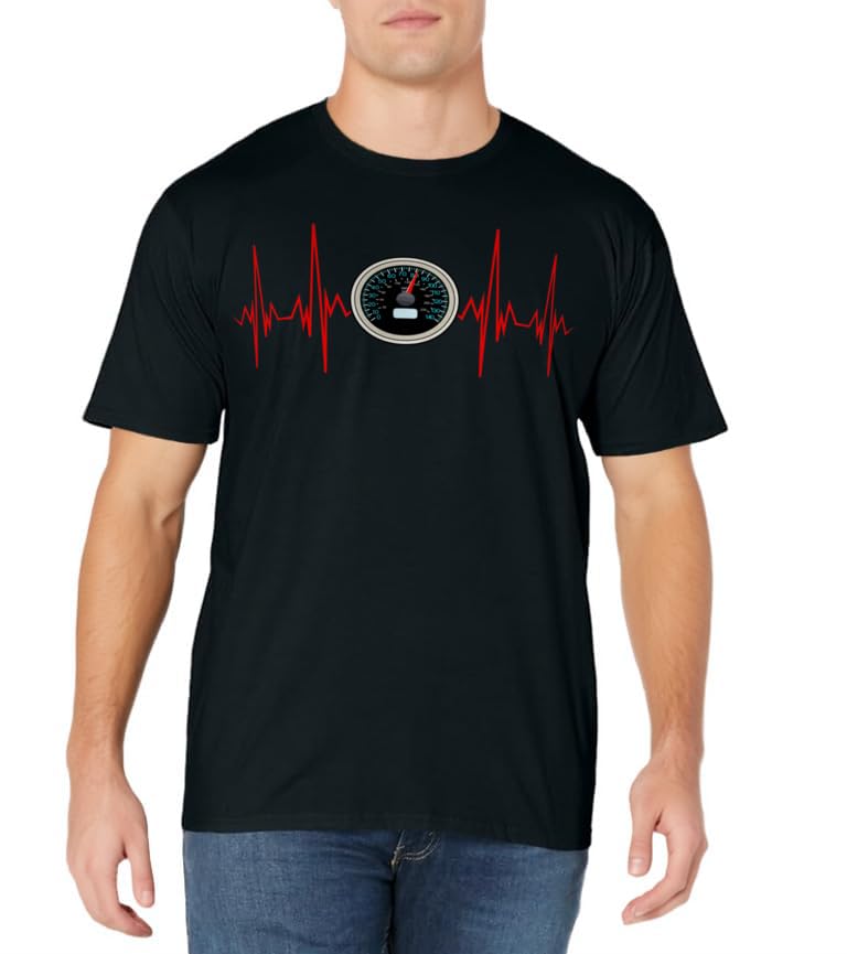 Car Speedometer Heartbeat Race Car Lovers Mechanic Guys T-Shirt