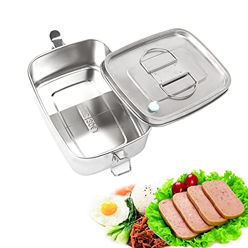 TargetEvo Stainless Steel Bento Lunch Box 1100ml, Leakproof Metal Food Container for Kids and Adults, With Removable Dividers, Dishwasher Safe