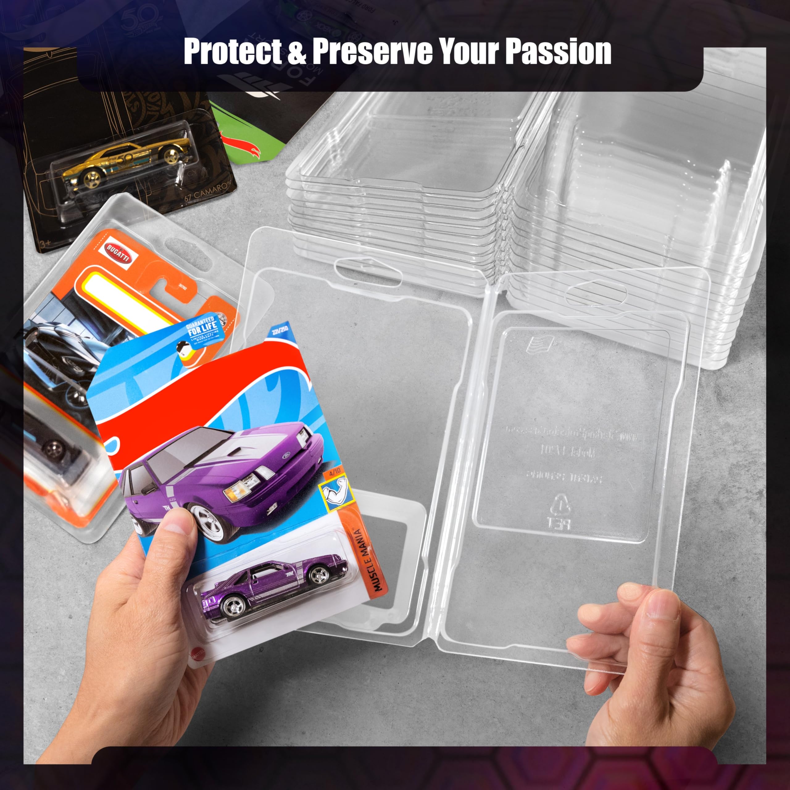 Sterling Protector Case Model 17201 Mainline 120 Pack for Hot Wheels & Matchbox Diecast, Fits Card Size 6.5 x 4.25 inches Durable Acid-Free Clear Storage Clamshell