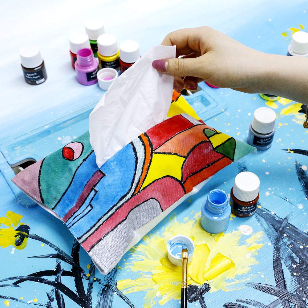Mont Marte Signature Fabric Paint, 12pc x 0.7oz (20ml), Suitable for DIY Fashion and Homewares