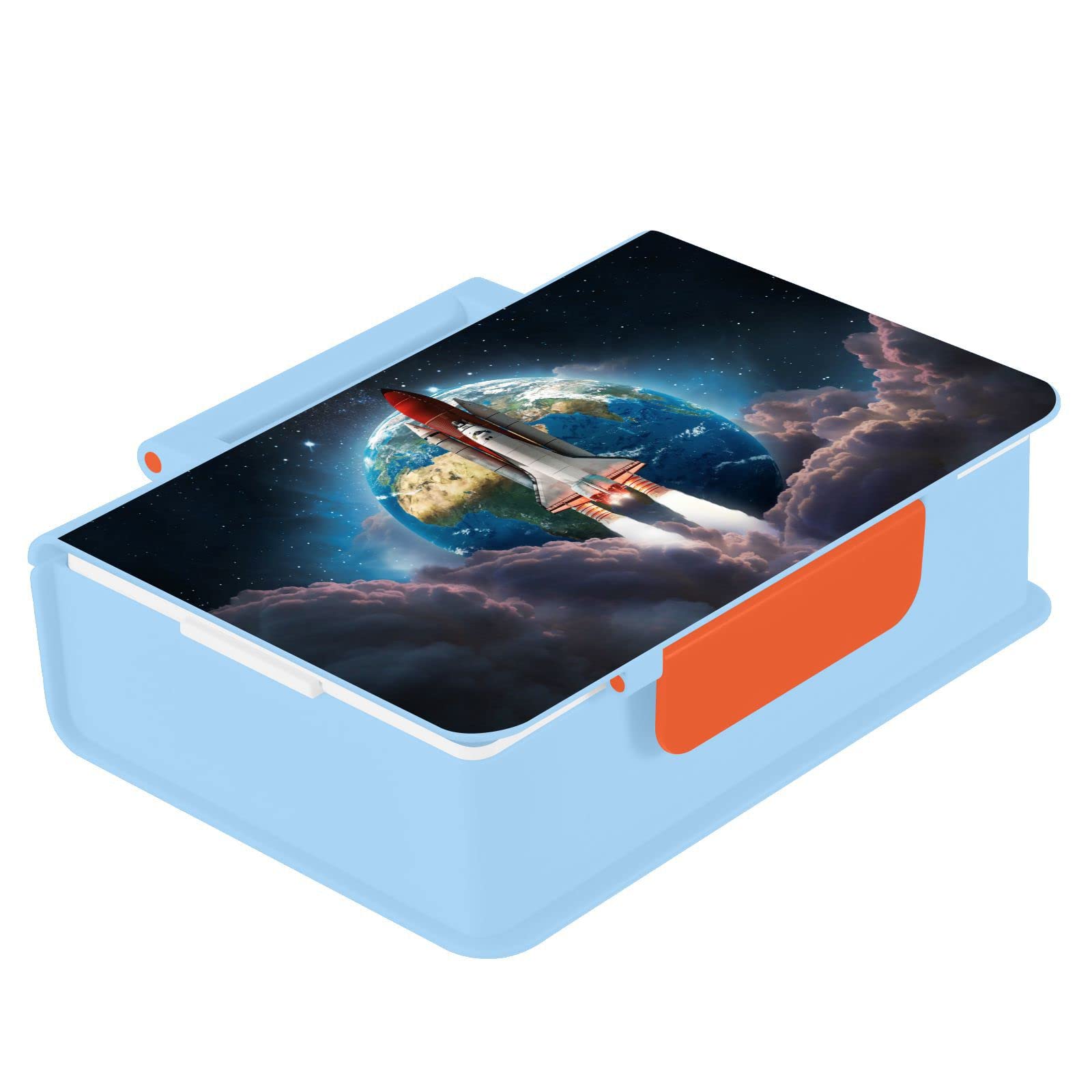 Kcldeci Bento Box Adult Lunch Box Eco-Friendly Rocket 1000 ML Bento Lunch Box Food Storage Containers for Adults Women Men With Utensils