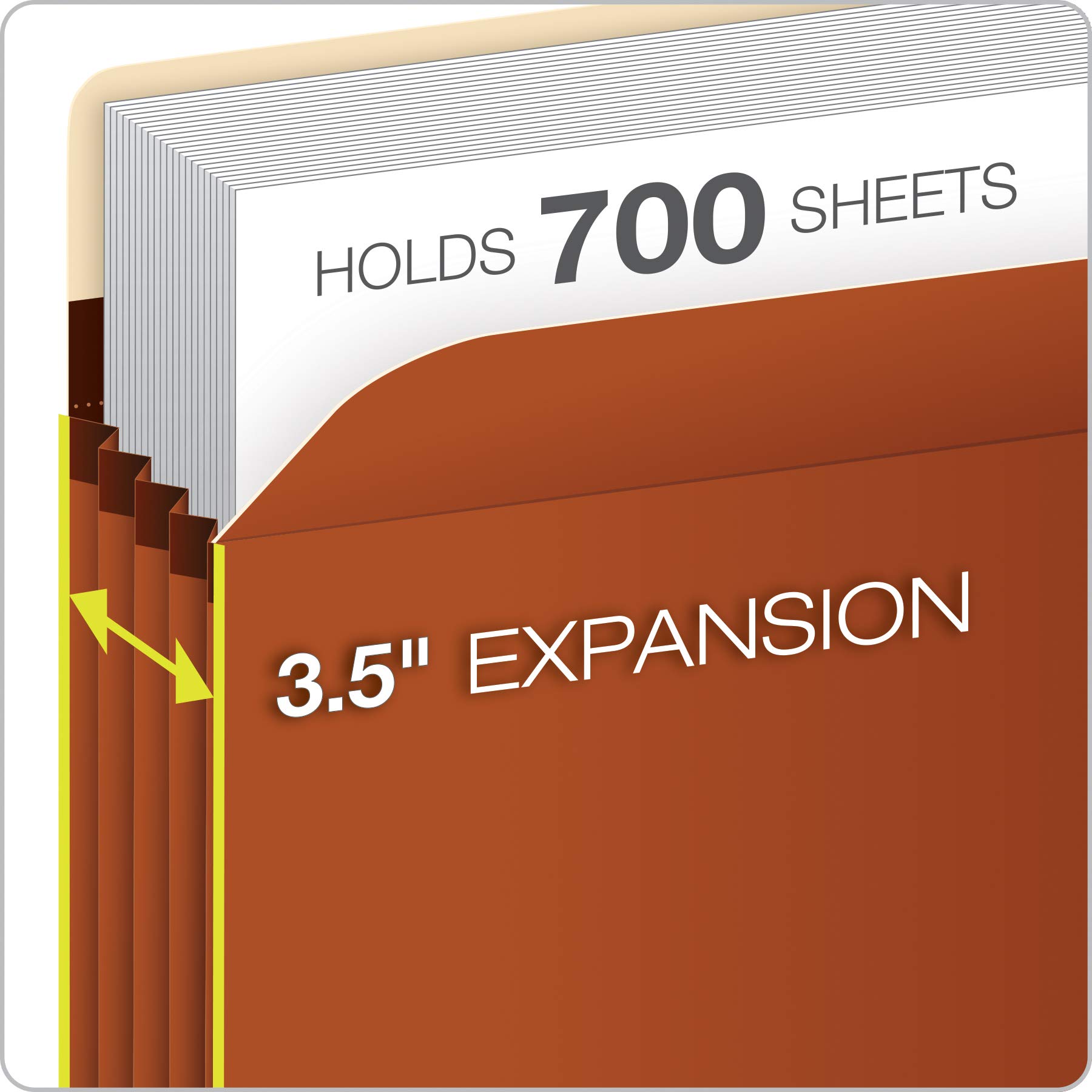 Pendaflex Expanding Accordion File Pockets, Extra Durable, Expands 3.5", Legal Size, Reinforced with Dupont Tyvek Material, 10/Box (15423)
