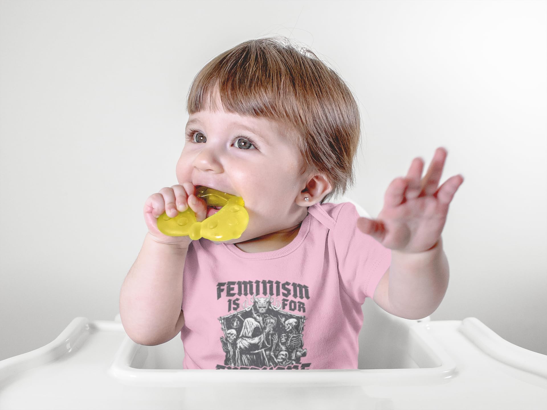 Pop Threads Feminism is for Everyone Metal Punk Emo Goth Infant Baby Boy Girl Bodysuit Black 6M
