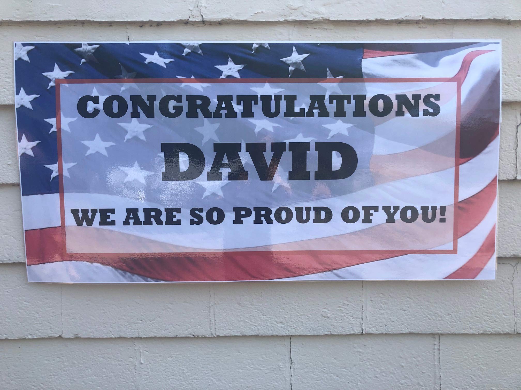 Personalized Welcome Home Military Banner - Custom Soldier, Navy, Army, Marines, Banner (2'x4')