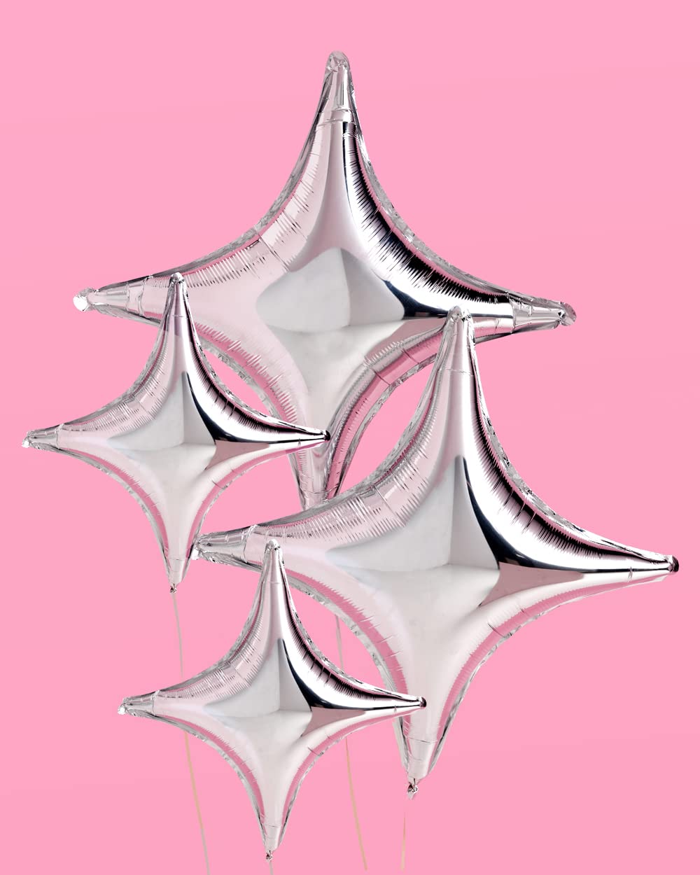 xo, Fetti Silver Sparkle Foil Birthday Balloon - 6 pc | Bday Party Decorations, Bachelorette, Anniversary, Graduation