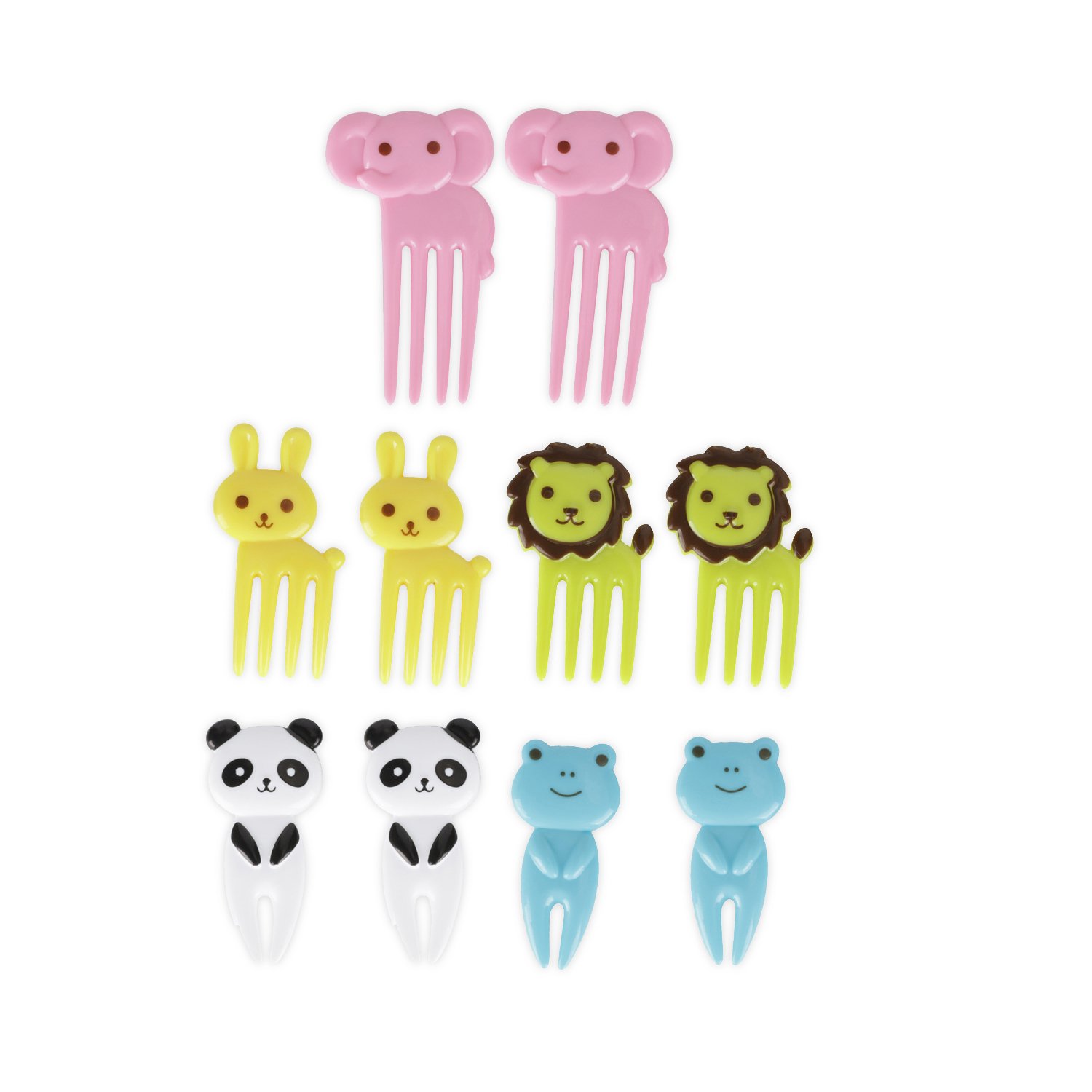 Liangxiang Cute Cartoon Animal Food Fruit Picks Forks Bento Box Lunch Box Decor Pack of 10/8 PCS (Style 1)