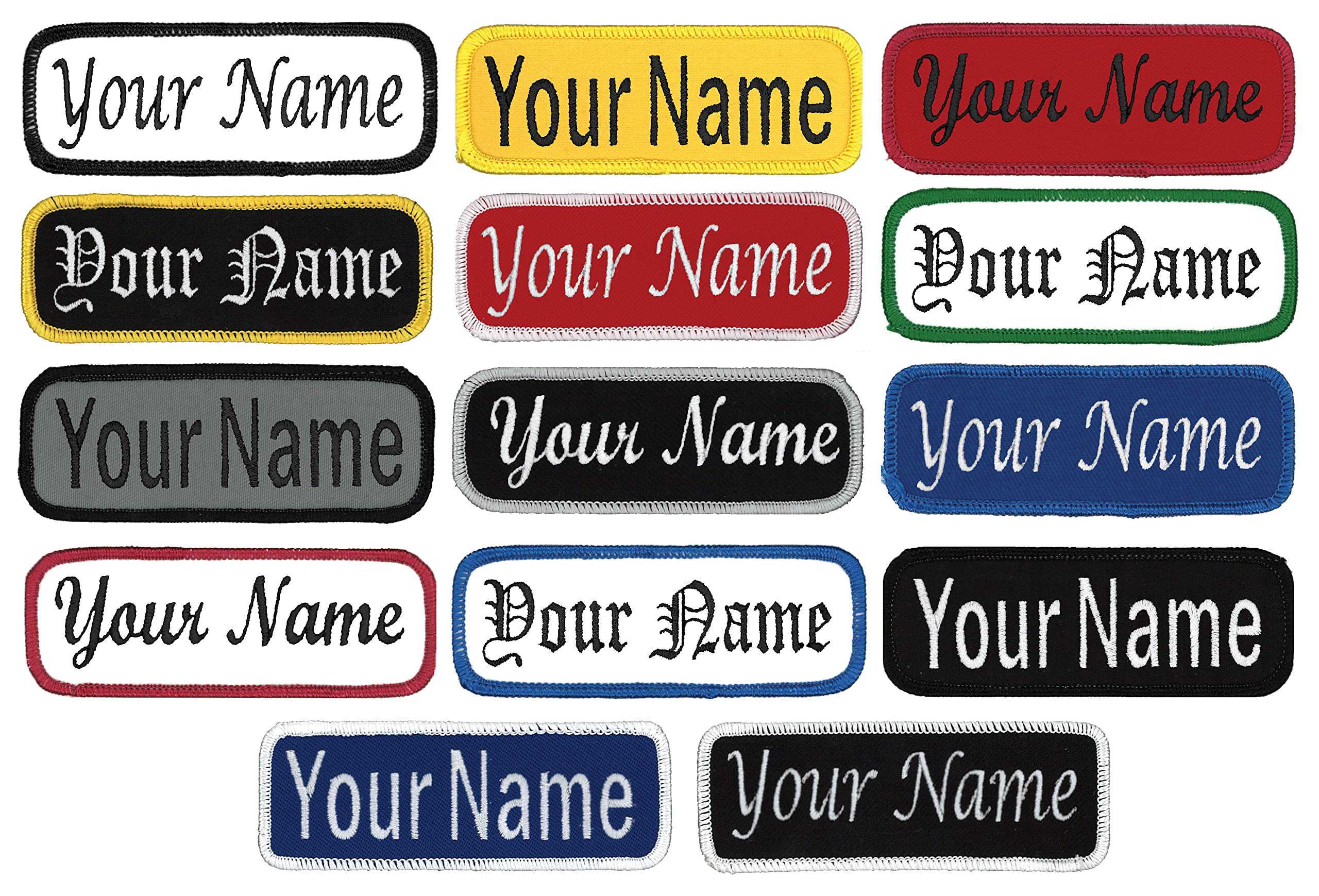 Name Patches Uniform or Work Shirt, Personalized, Embroidered New Styles New Fonts! Multiple Sizes to Choose from. Same Day Ship.