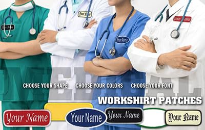 Name Patches Uniform or Work Shirt, Personalized, Embroidered New Styles New Fonts! Multiple Sizes to Choose from. Same Day Ship.