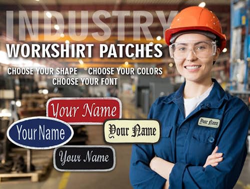 Name Patches Uniform or Work Shirt, Personalized, Embroidered New Styles New Fonts! Multiple Sizes to Choose from. Same Day Ship.