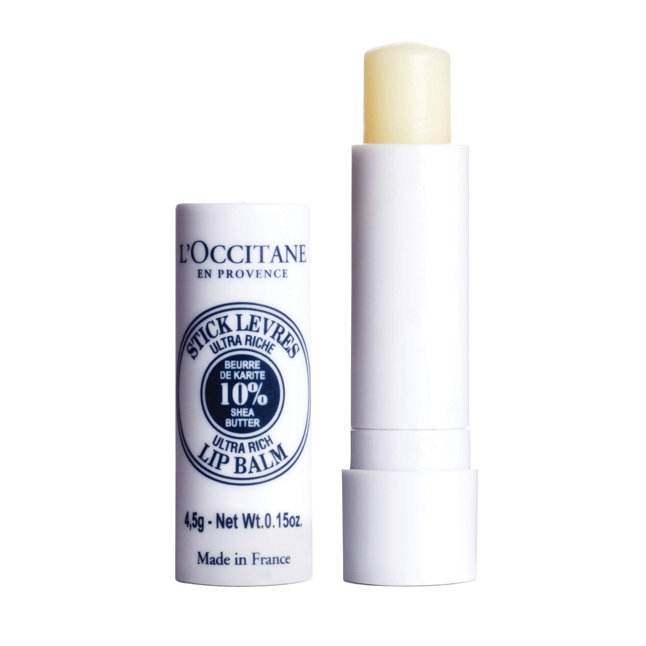 L'Occitane Ultra-Rich 10% Shea Butter Nourishing Lip Balm Stick, 0.07 oz (Pack of 1)