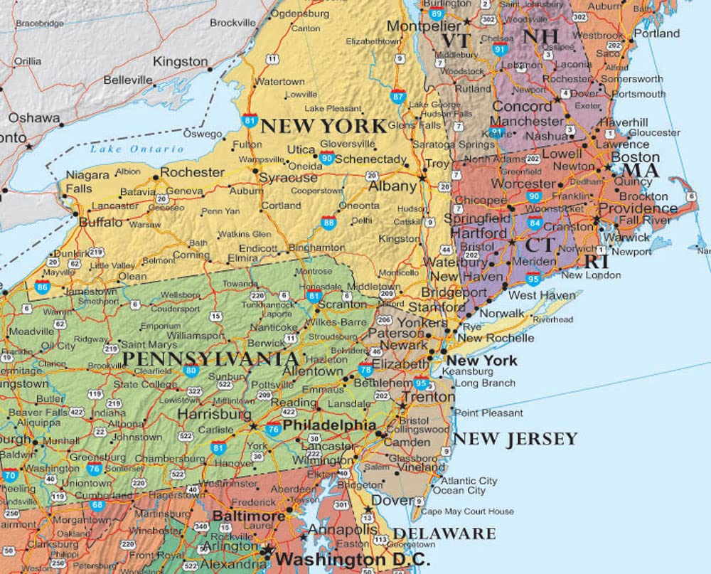 24x36 World and USA Classic Premier 3D Two Wall Map Set (Laminated)