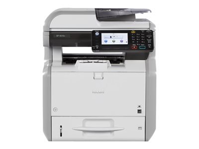 Ricoh Aficio SP 4510SF LED Multifunction Printer - Monochrome - Plain Paper Print - Desktop - Copier/Fax/Printer/Scanner - 42 ppm Mono Print - 1200 x 1200 dpi Print - 42 cpm Mono Copy - Touchscreen LCD - 600 dpi Optical Scan - Automatic Duplex Print - 600