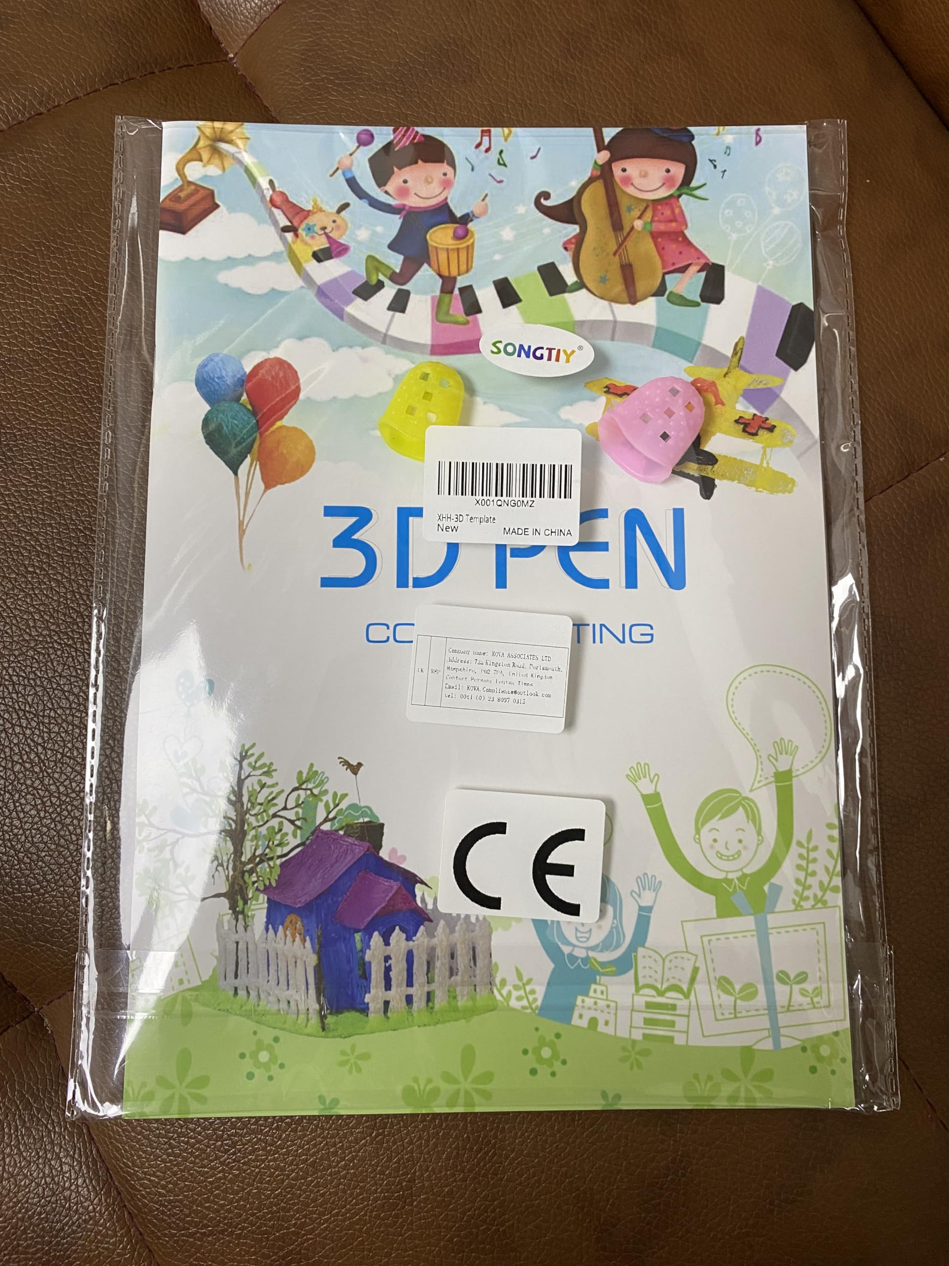 3D Printing Drawing Book, Reusable Colorful 40 Patterns Thick Paper Template with a Clear Plate, Painting Graffiti Template for 3D Pen Kids DIY Gift