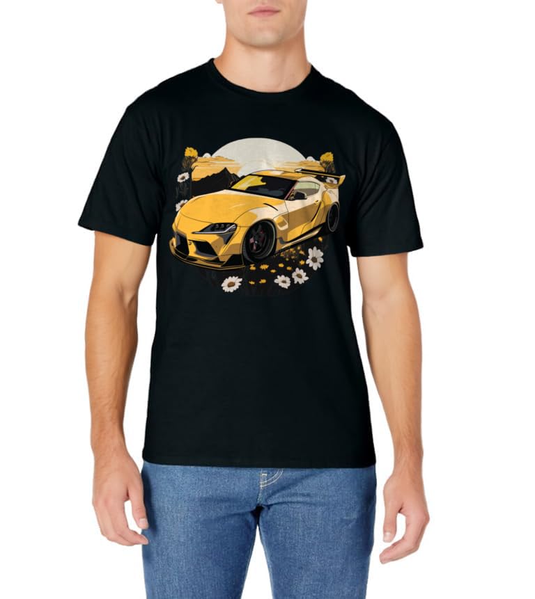 JDM Supra MK5 GR Daisy Flowers 2JZ Stance Graphic T-Shirt T-Shirt