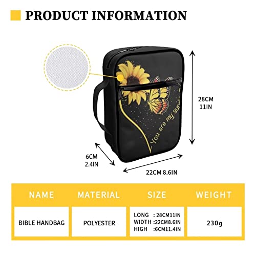 FKELYI Forest Camo Deer Hunting Bible Cover Book Case,Carrying Bible Protective Church Bag with Handle and Zipper Pocket