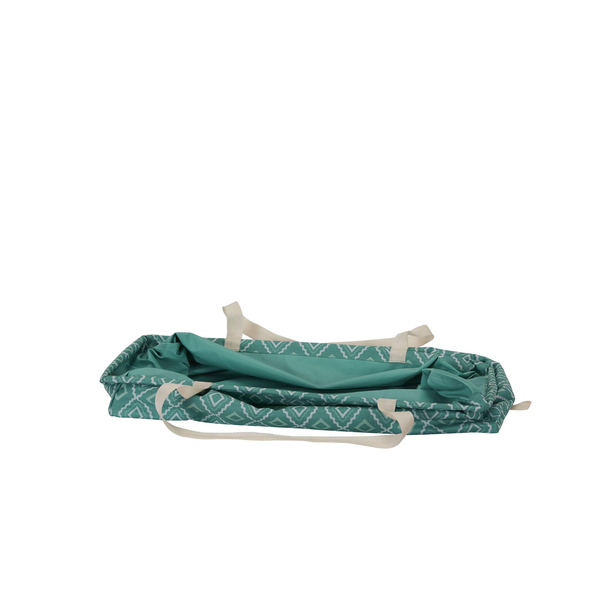 Household Essentials 2243 Krush Canvas Utility Tote | Reusable Grocery Shopping Laundry Carry Bag | Teal with White Diamonds, 22" L X 11" W X 13" H
