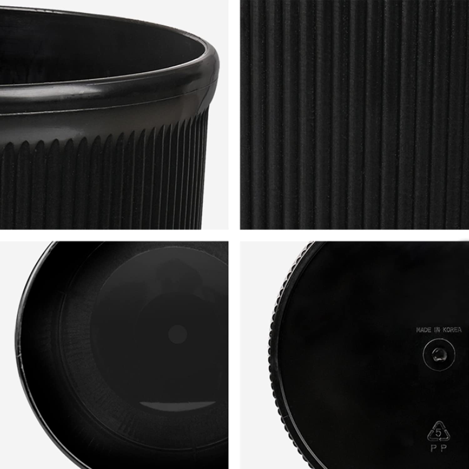 carrotez Bathroom Trash can, Small Trash Can, 2 Gallon, Office Trash can, Black Waste Basket, Plastic Garbage Container Bin for Bathroom, Kitchen, Bedroom, Under Desk, Dorm, Office