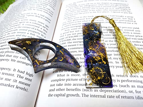 Set of Fantasy Resin Bookmark and Book Thumb Page Holder, Book Accessories, Reading Gift Set, Booklovers Gift, Birthday Gifts, Mothers Day Gift, Teachers Christmas Gift, Bookworm Gift Box