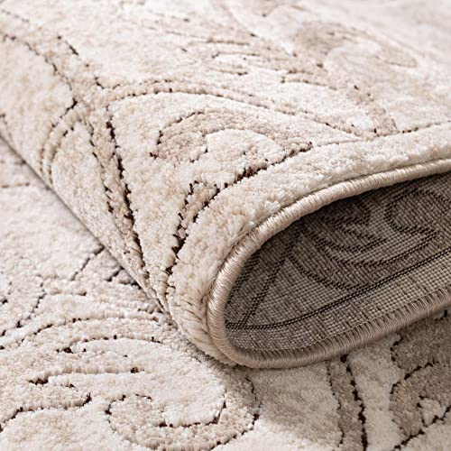 Rugs.com Nepal Collection Rug β 8X10 Oval Dark Beige Medium Rug Perfect for Living Rooms, Large Dining Rooms, Open Floorplans