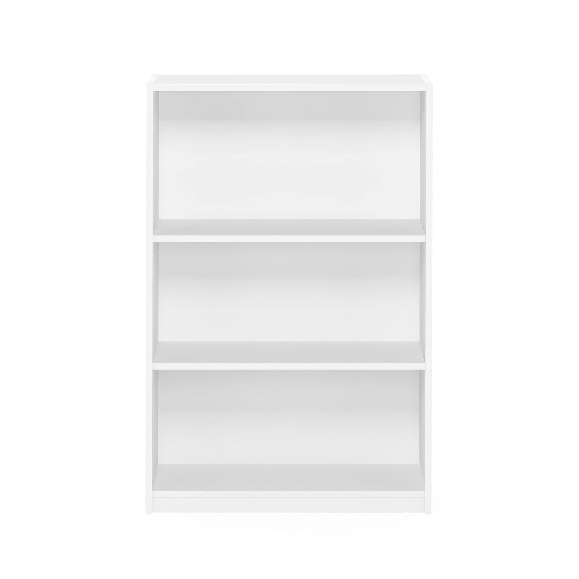 FURINNO JAYA Simple Home 3-Tier Adjustable Shelf Bookcase, White