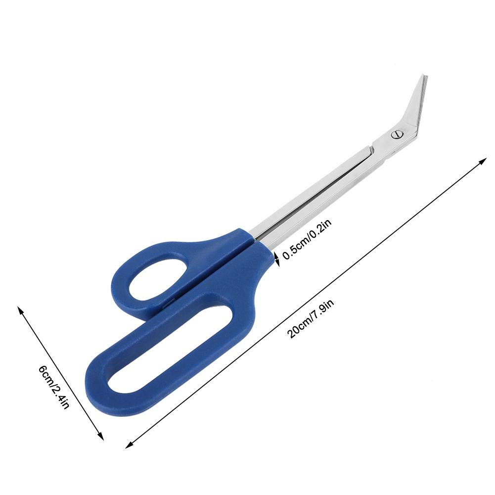 Craft Scissors, Stainless Steel Long Handle Small Scissors Multifunctional Bent Tip Tweezers Shears Professional Handcraft Scissors for Cutting Fabric Paper Photos