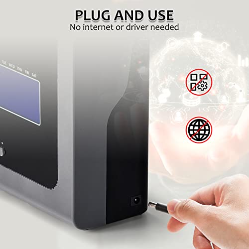 OFFNOVA Im·Pulse Thermal Time Clock for Employees Small Business, No Ink Ribbons or Network Needed, in/Out Time Attendance Machine with 50 Time Cards