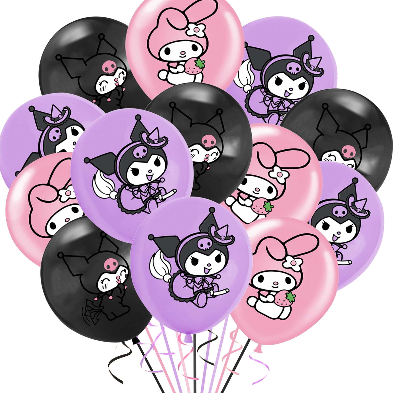 18pcs Cute Anime Balloons - Latex Balloons Anime Theme Party Decorations Supplies (A)