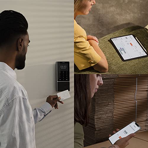 TimeMoto TM–616 Employee Time Clock With RFID and PIN Punching, Office Time Card Machine For Up to 200 Users, Clocking, Scheduling, Timesheets, Reports, Wi-Fi, App for iOS/Android, 3-Year Warranty