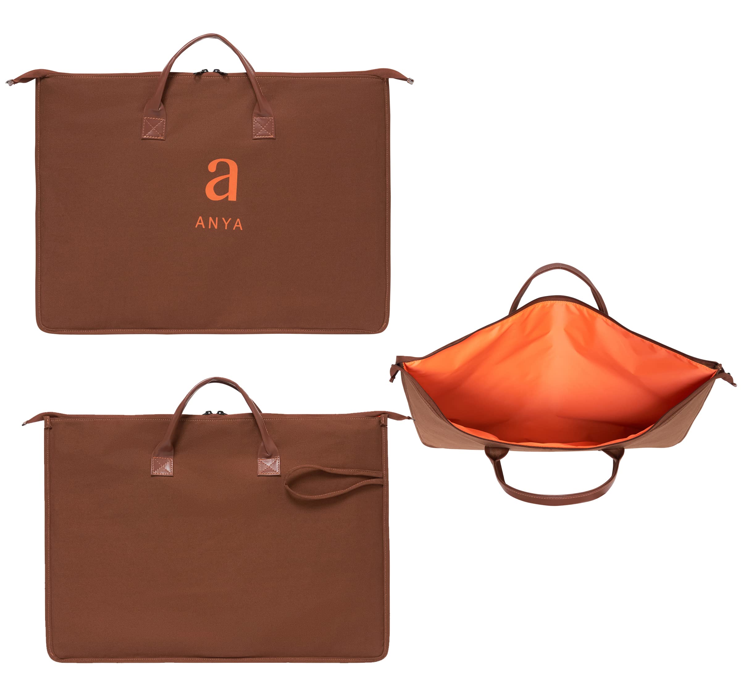 Art Portfolio bag, artist carrying bag, storage bag for artwork, posters with zipper and handles, light weight art bag for professionals, students. Anya Konst