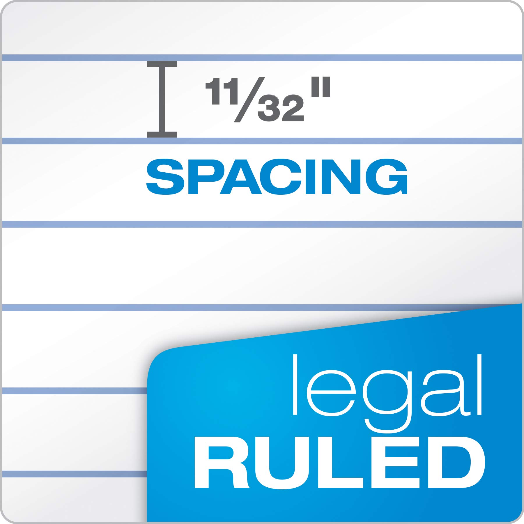 TOPS The Legal Pad Legal Pad, 8-1/2 x 11-3/4 Inches, Perforated, White, Legal/Wide Rule, 50 Sheets per Pad, 3 Pads per Pack (75337)