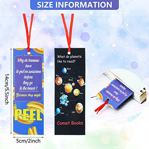 60 Pieces Silly Jokes Bookmarks Cartoon Hilarious Page Markers Funny Reading Bookmarks for Teachers Students Readers Classroom Rewards Supplies,12 Styles