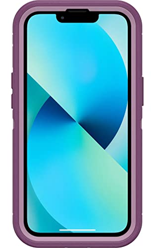 OtterBox Defender Series Rugged Case for iPhone 13 (NOT Mini/Pro/Pro Max) Case Only - Non-Retail Packaging - Happy Purple - with Microbial Defense