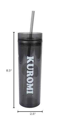 Bioworld Kuromi 16 Oz Slim Acrylic Travel Cup With Straw