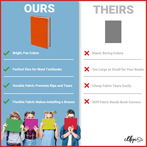 Easy Apply Stretchable Book Cover 1 Pack Magenta. Jumbo Jacket Fits Most Hardcover Textbooks Up to 9" x 11". Adhesive-Free, Nylon Fabric Protectors. Washable and Reusable School Supply for Students