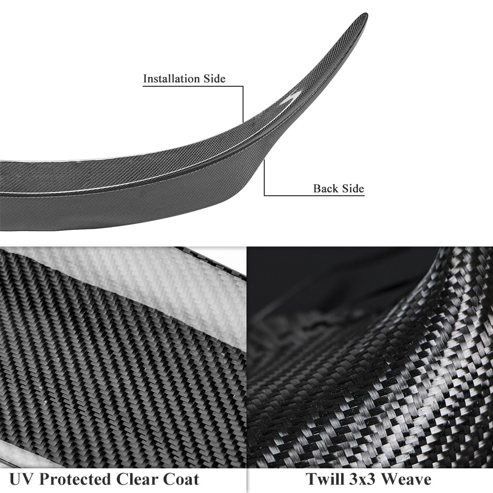 AeroBon Real Carbon Fiber Trunk Spoiler Compatible with 2019-2024 Toyota GR Supra A90 A91 Coupe (A Style)