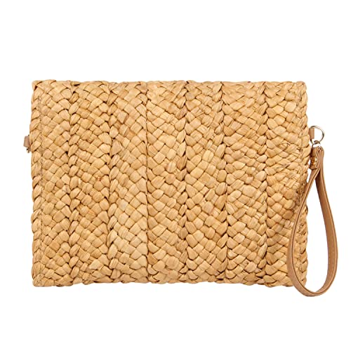 Oweisong Straw Purses for Women Summer Beach Straw s Clutch Purses Crossbody Bag Handmade Women Envelope Handbag Wallet